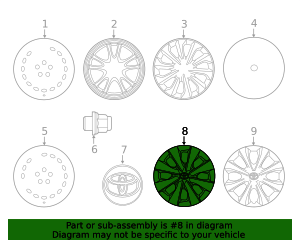 42602-02540 - Cap Sub Assembly Wheel - 2020-2022 Toyota Corolla | OEM ...