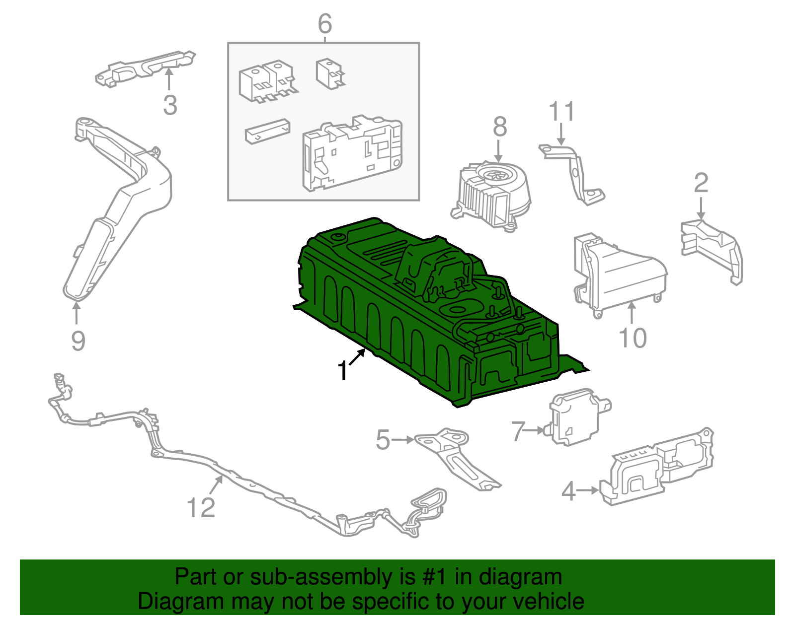 2013-2015 Lexus ES300h Battery Assembly G9510-33052 | OEM Parts Online