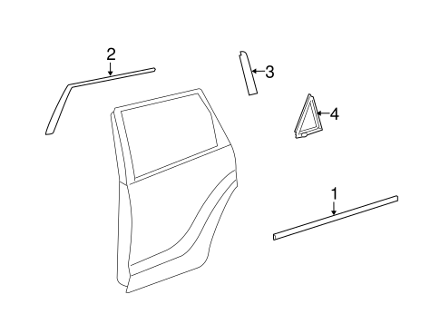 Exterior Trim - Rear Door for 2009 Toyota Matrix | Kendall Toyota