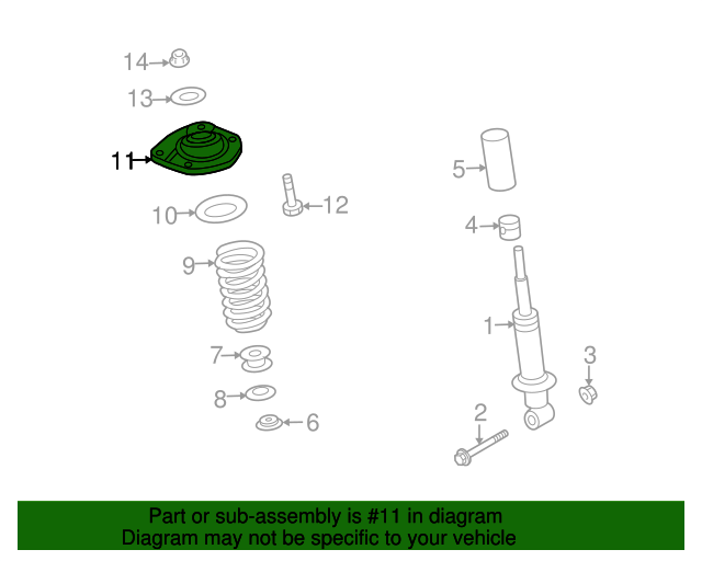 2008-2009 Pontiac G8 Rear Driver Side Shock Absorber Upper Mount Plate ...