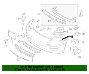 2010-2013 Porsche Panamera Side Bracket Retainer Strip 970-505-536-02 ...