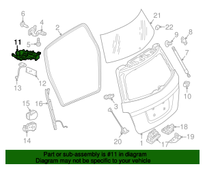 204-820-30-42 - Tailgate Pull Down Motor 2010-2016 Mercedes-Benz ...