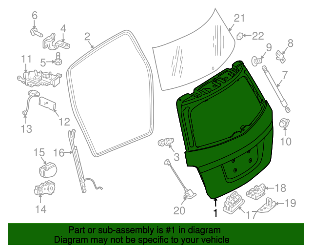 204-740-04-00 - Door Shell 2010-2012 Mercedes-Benz GLK 350 | Mercedes ...