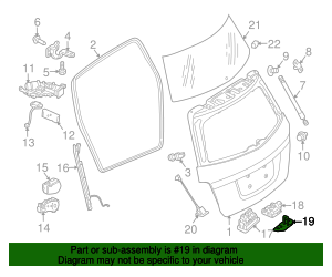 212-740-02-32-64 - Lift-Gate Lock Striker Plate 2010-2019 Mercedes-Benz ...