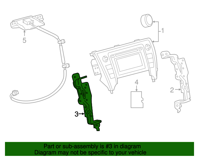 2015-2017 Toyota Camry Receiver Mount Bracket 86211-06210 | Toyota Parts
