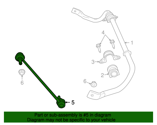 7B0-411-315-A - Stabilizer Link 2009-2014 Volkswagen Routan ...