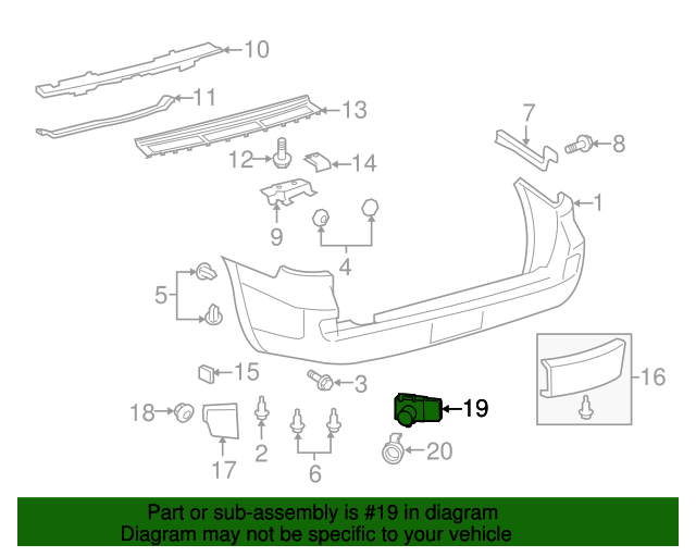 89341-33190-D2 - Parking Aid Sensor 2013 Lexus LX570 | AutoNationParts.com