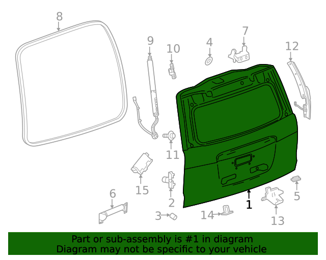 2021-2024 Cadillac Lift Gate 85592485 GM | GMPartsDirect.com