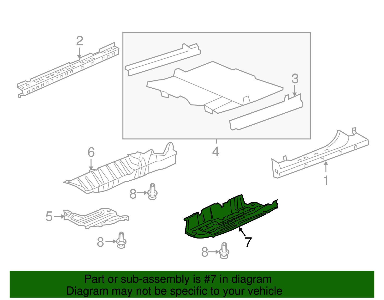 74614-T0G-A01 - 2012-2016 Honda CR-V - Cover Assembly L Middle Floor ...