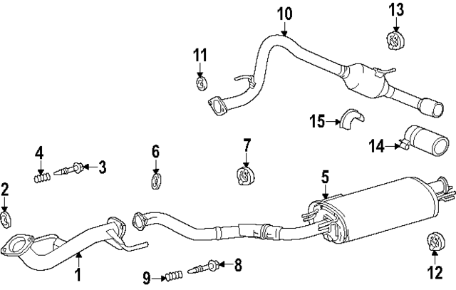17420-AK010 - Muffler & Pipe - 2024 Toyota Tacoma | OEM Genuine Toyota ...