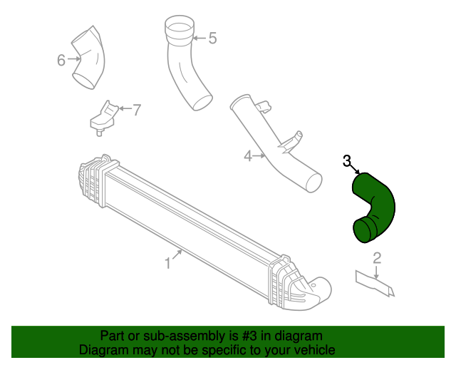 2008-2016 Volvo Inter-Cooler Hose 31319473 | TascaParts.com