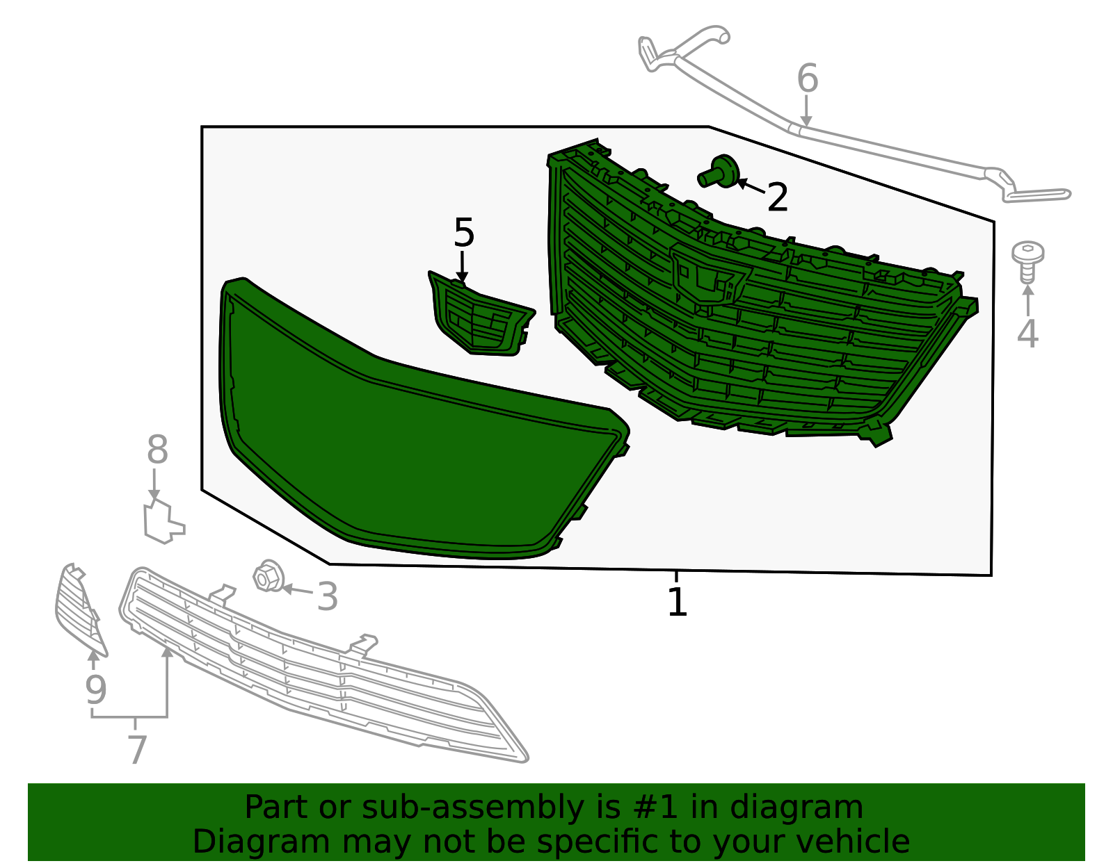 84528152 - Exterior Trim, Grille Package 2020-2025 Cadillac XT5 ...