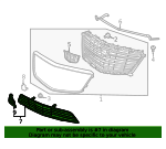 2020-2025 Cadillac XT5 Black Front Lower Grille 84776043 GM ...