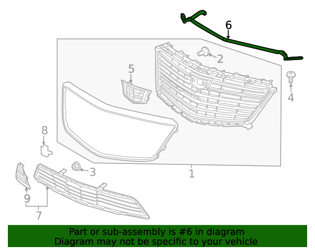 2017-2023 Cadillac XT5 Hood Seal 84383090 | AutoNationParts.com