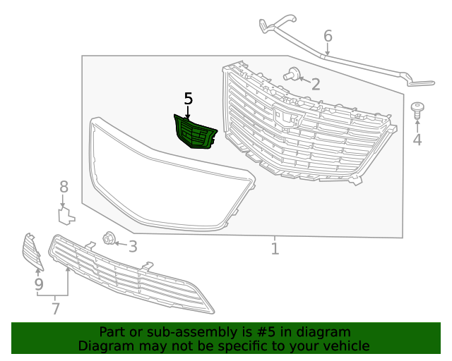 2017-2024 Cadillac Galvano Silver Front Grille Emblem 84683024 ...