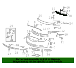 2010-2013 Buick LaCrosse Front Bumper Fascia Center Support 20887457 GM ...