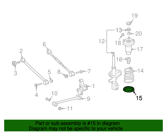 2004-2008 Toyota Lower Spring Insulator 48258-33010 | Toyota Parts Center