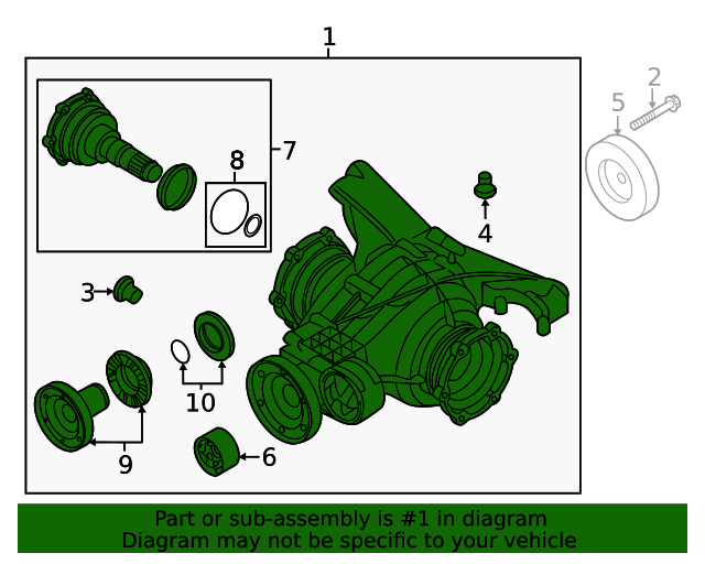2017-2024 Audi Differential Assembly 0B0-500-043-J | Genuine Audi Parts