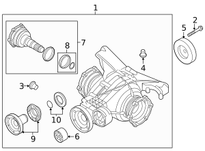 2017-2024 Audi Differential Assembly 0B0-500-043-J | Audi USA Parts