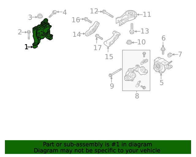 2016-2024 Mazda Mount TK78-39-060B | Mazda-Parts