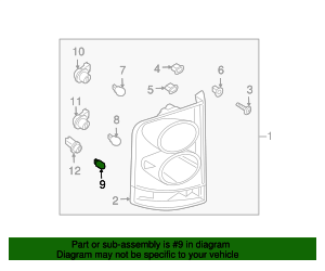 2004-2015 Nissan Backup Lamp Bulb 26261-7S000 | Nissan Parts Central