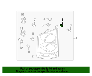 2004-2015 Nissan Lens & Housing Screw 01281-0006U | Temecula Nissan Parts
