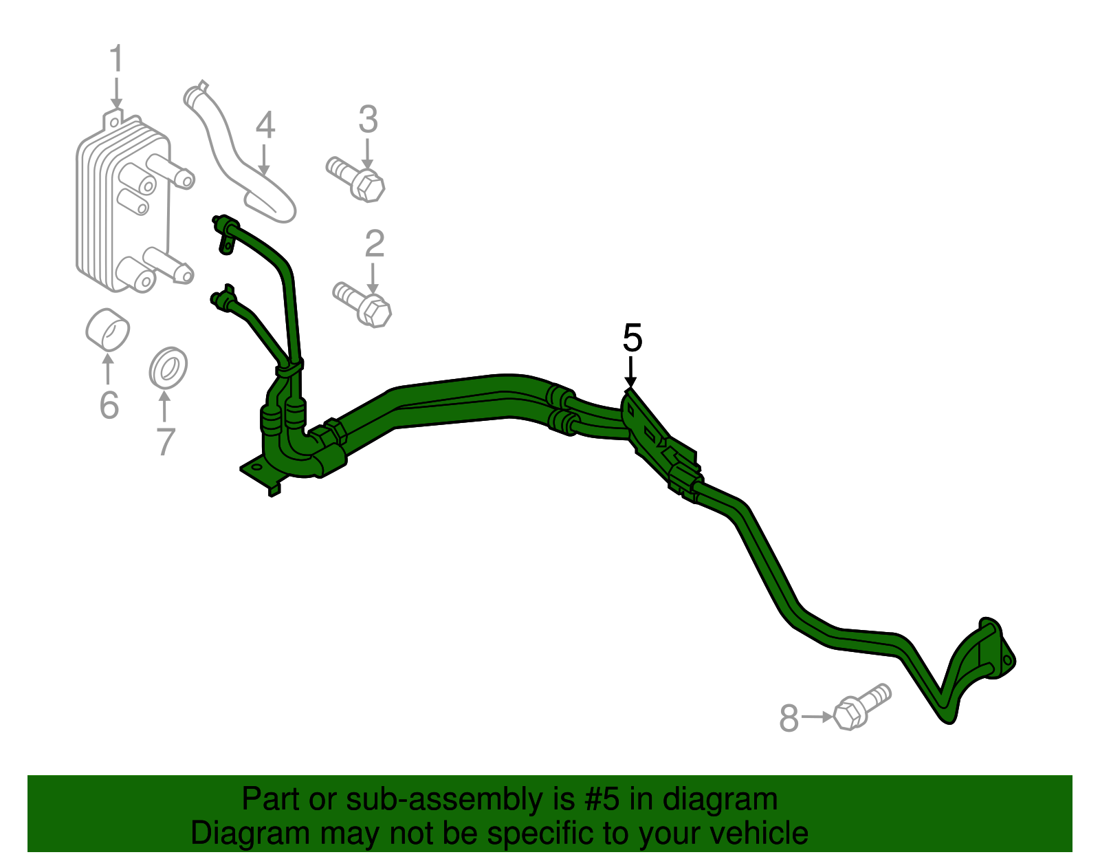 2015-2019 Ford Cooler Pipe CK4Z-7R081-D | Ford OEM Parts Outlet