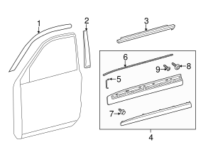 75710-60070 - Belt Weather-Strip - 2008-2015 Toyota Land Cruiser ...