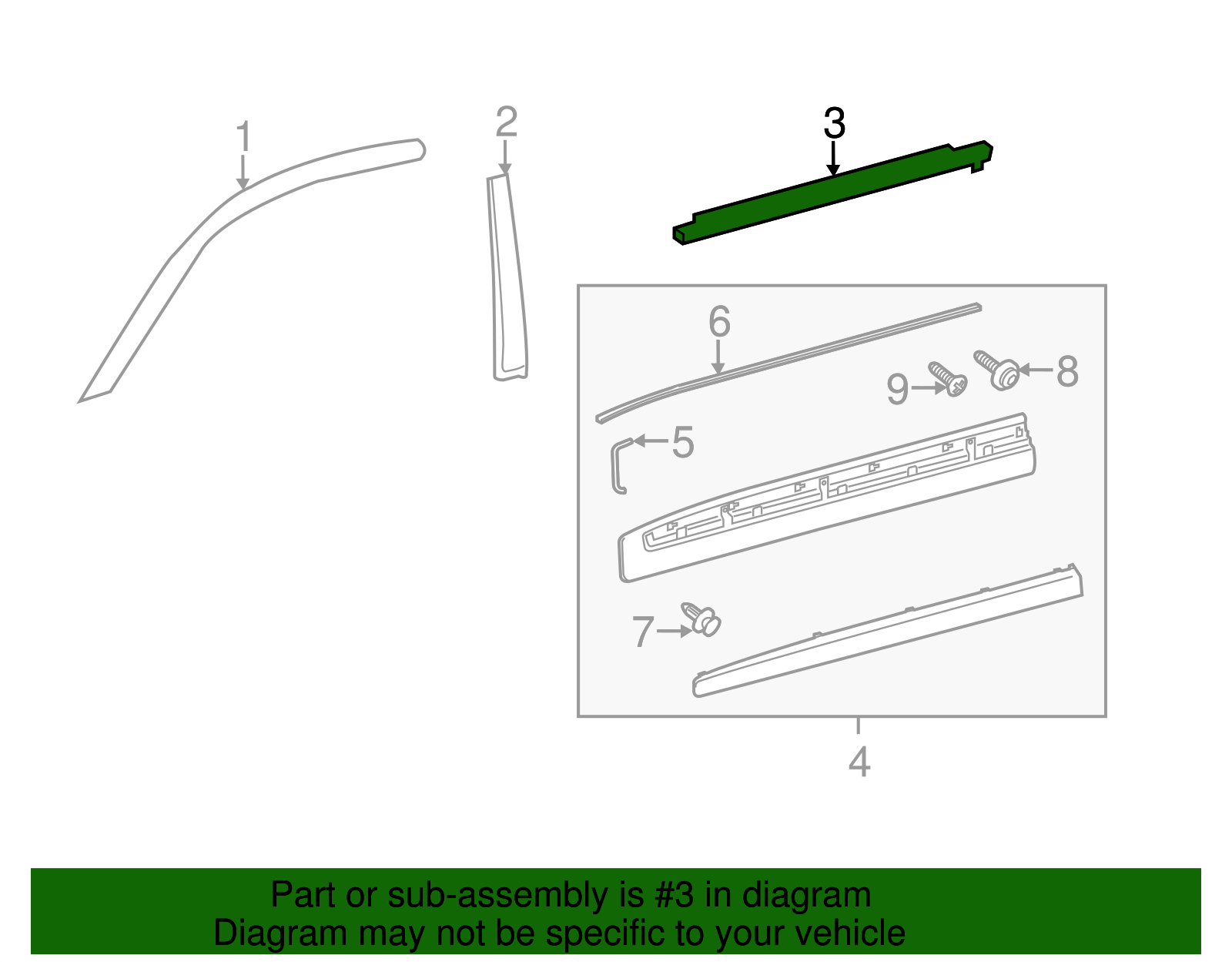 2008-2015 Toyota Land Cruiser Belt Weather-Strip 75710-60070 | OEM ...