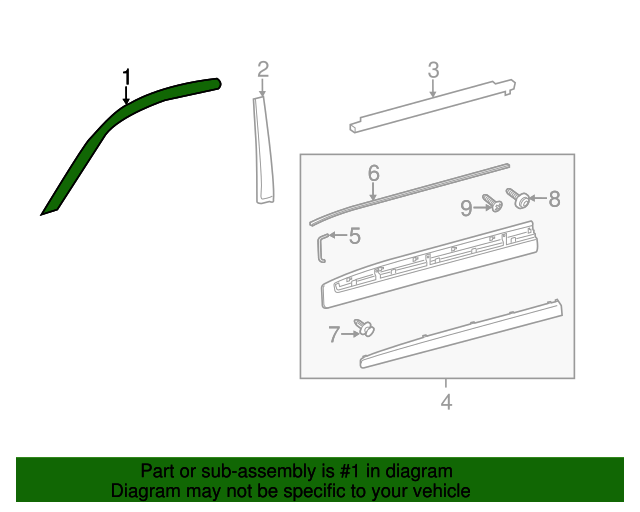 2008-2021 Toyota Land Cruiser Black Out Tape 75921-60030 | Toyota Parts ...