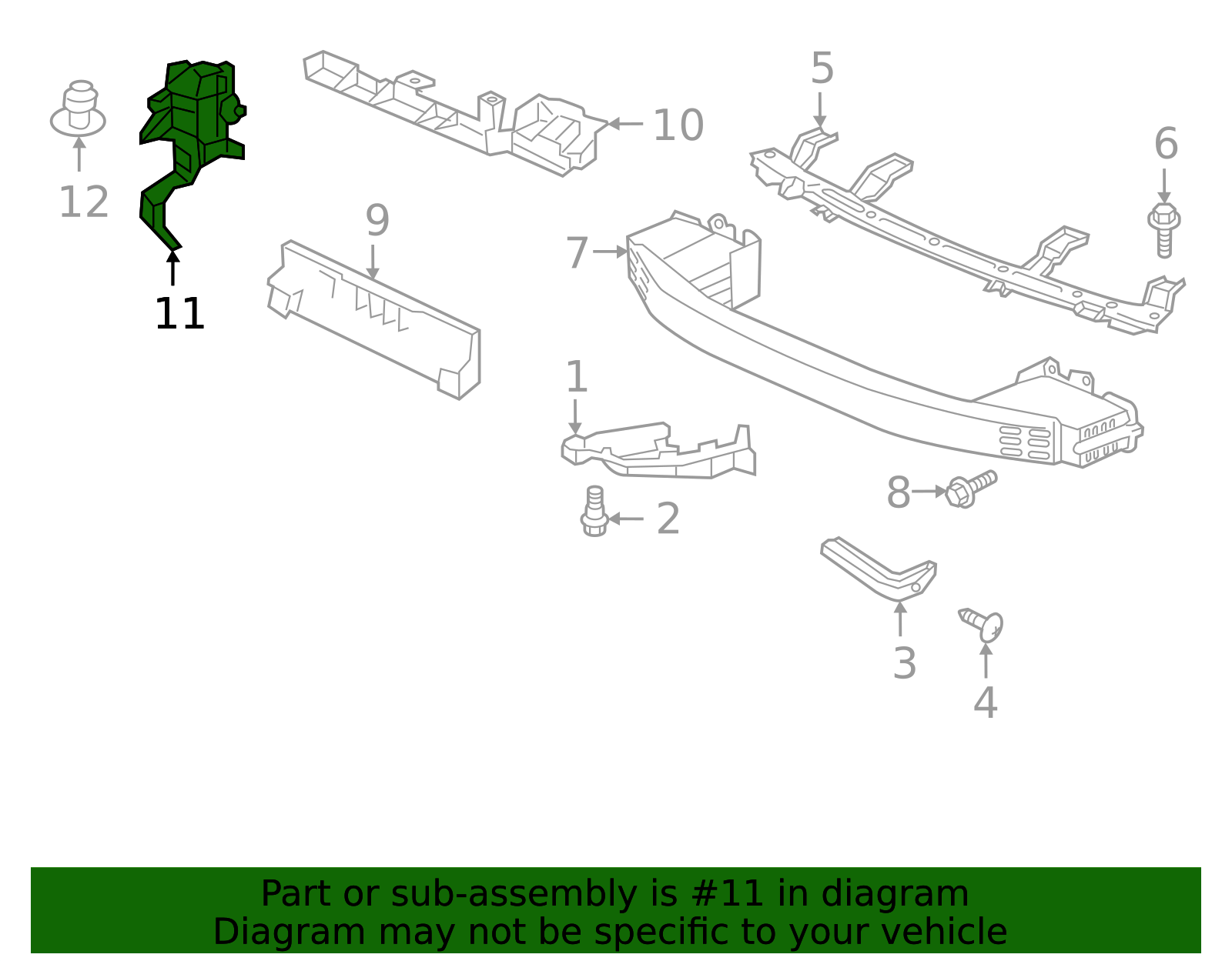 71201-TGH-A00 - 2017-2020 Honda Civic - Plate R Front Bumper Side ...