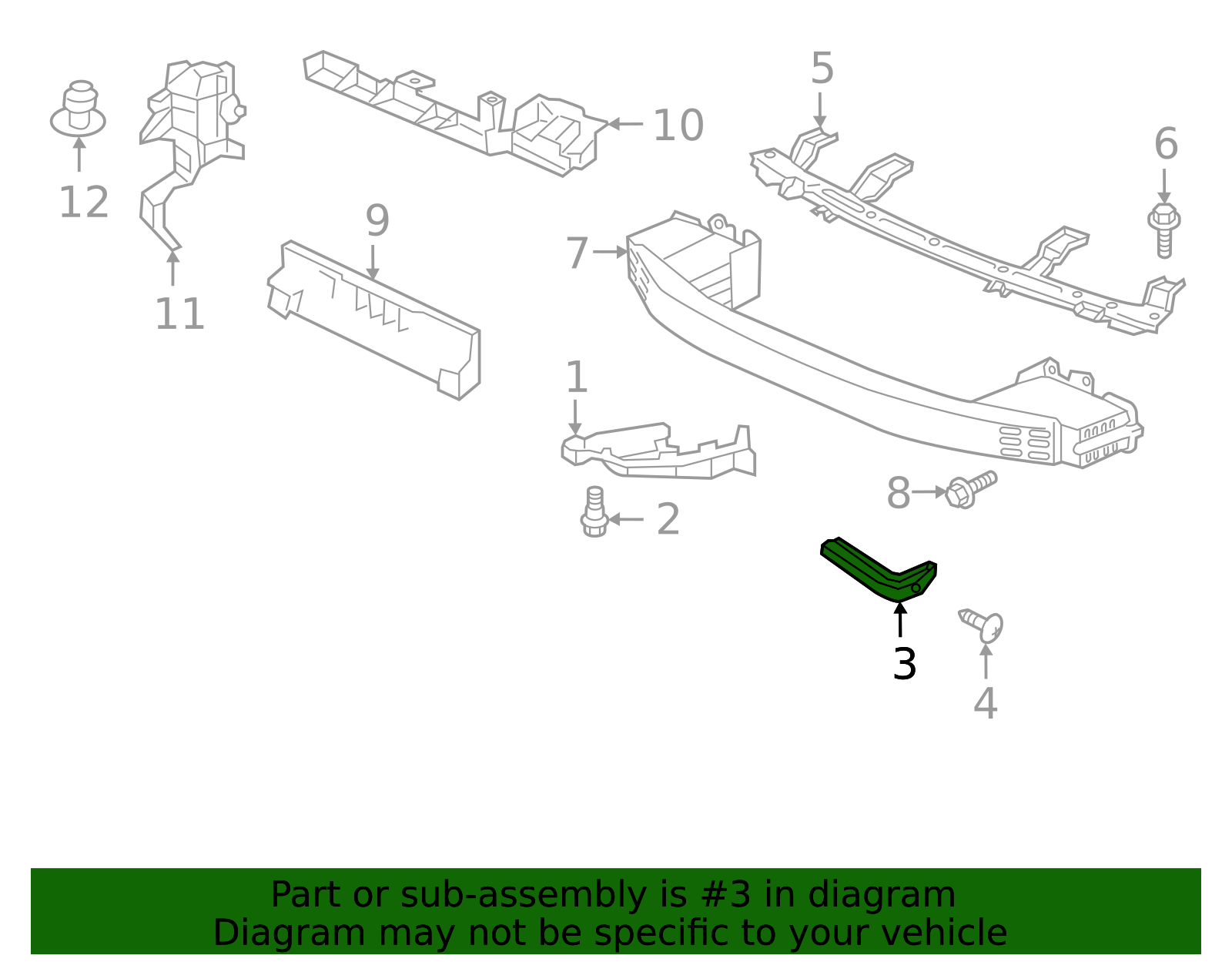 71193-TGH-A01 - 2017-2021 Honda Civic - Spacer R Front Bumper Side ...