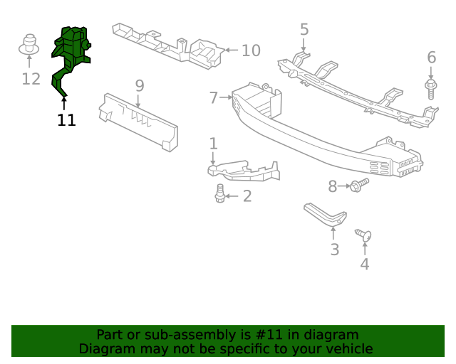 71206-TGH-A00 - Plate L Front Bumper Side Induction - 2017-2020 Honda ...