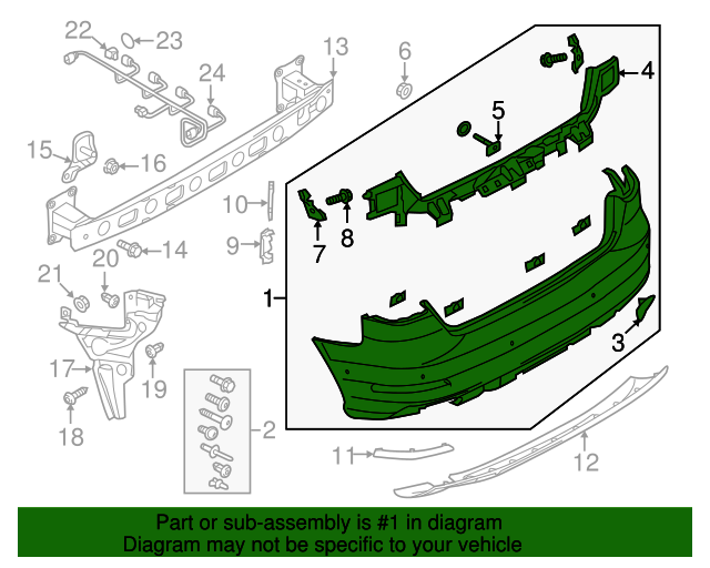 2015-2016 Audi Bumper Cover 8V5-807-067-A-GRU | Audi USA Parts