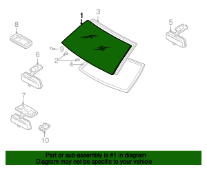 OEM 1995-2004 Toyota Tacoma Windshield Part # 56111-04090 | Modern ...