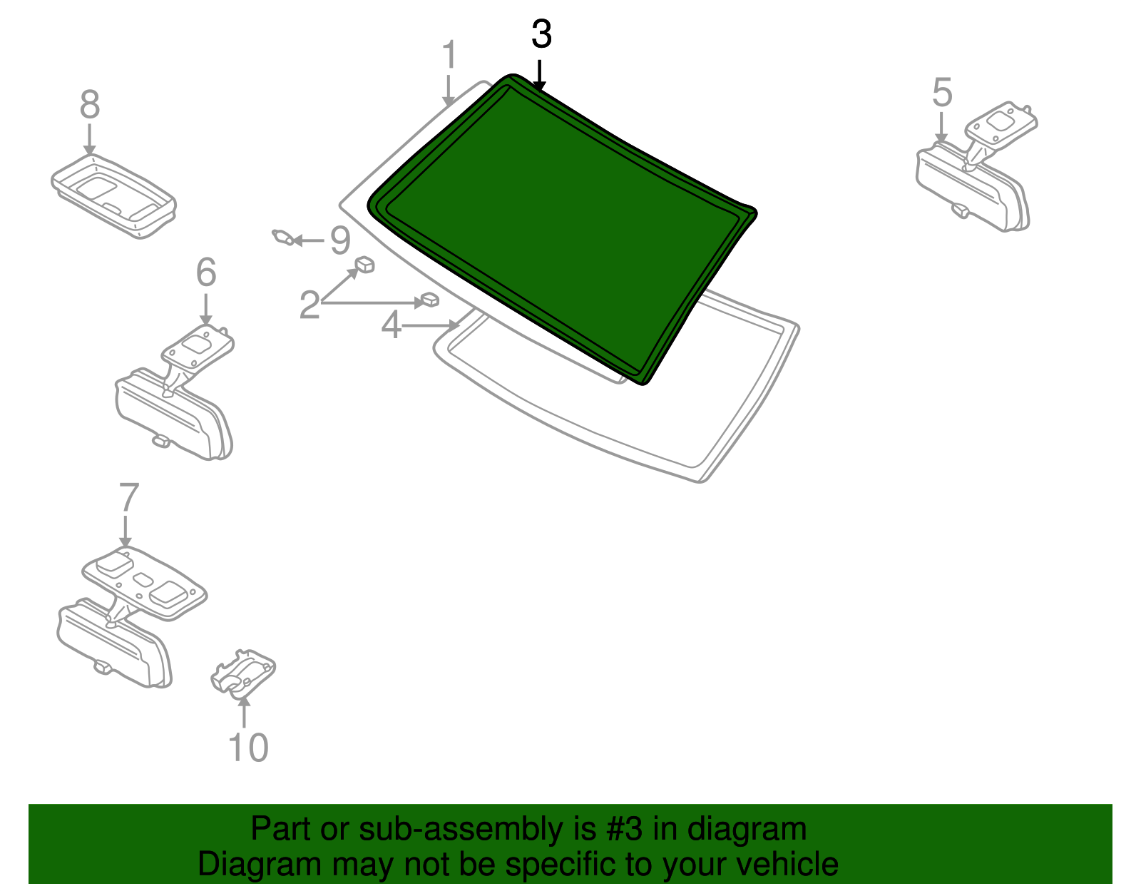 Genuine Toyota Windshield Seal part# 56117-35020 for 1995-2004 Toyota ...
