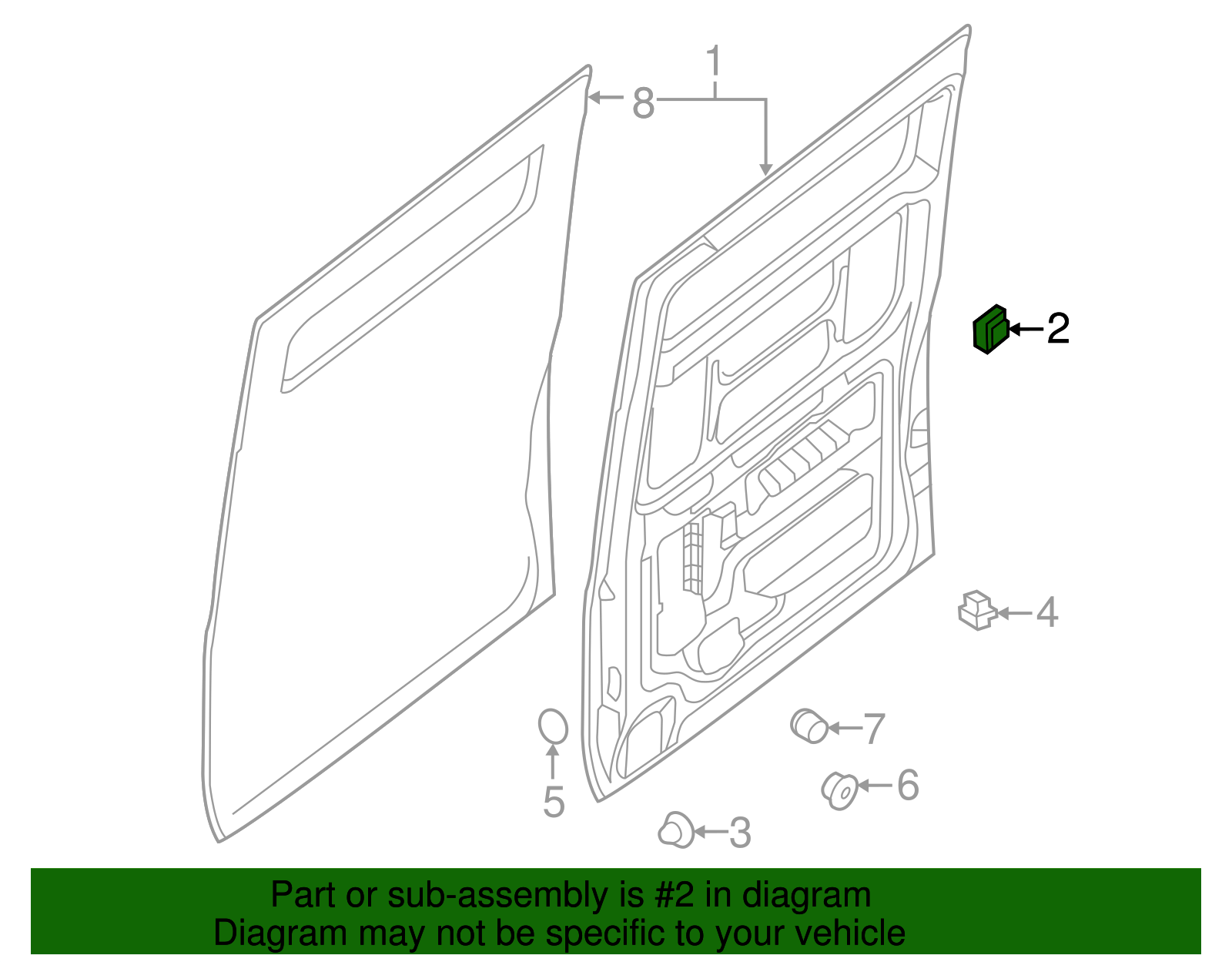 2012-2021 Nissan Door Shell Bumper 82896-1PA0A | Nissan RVA