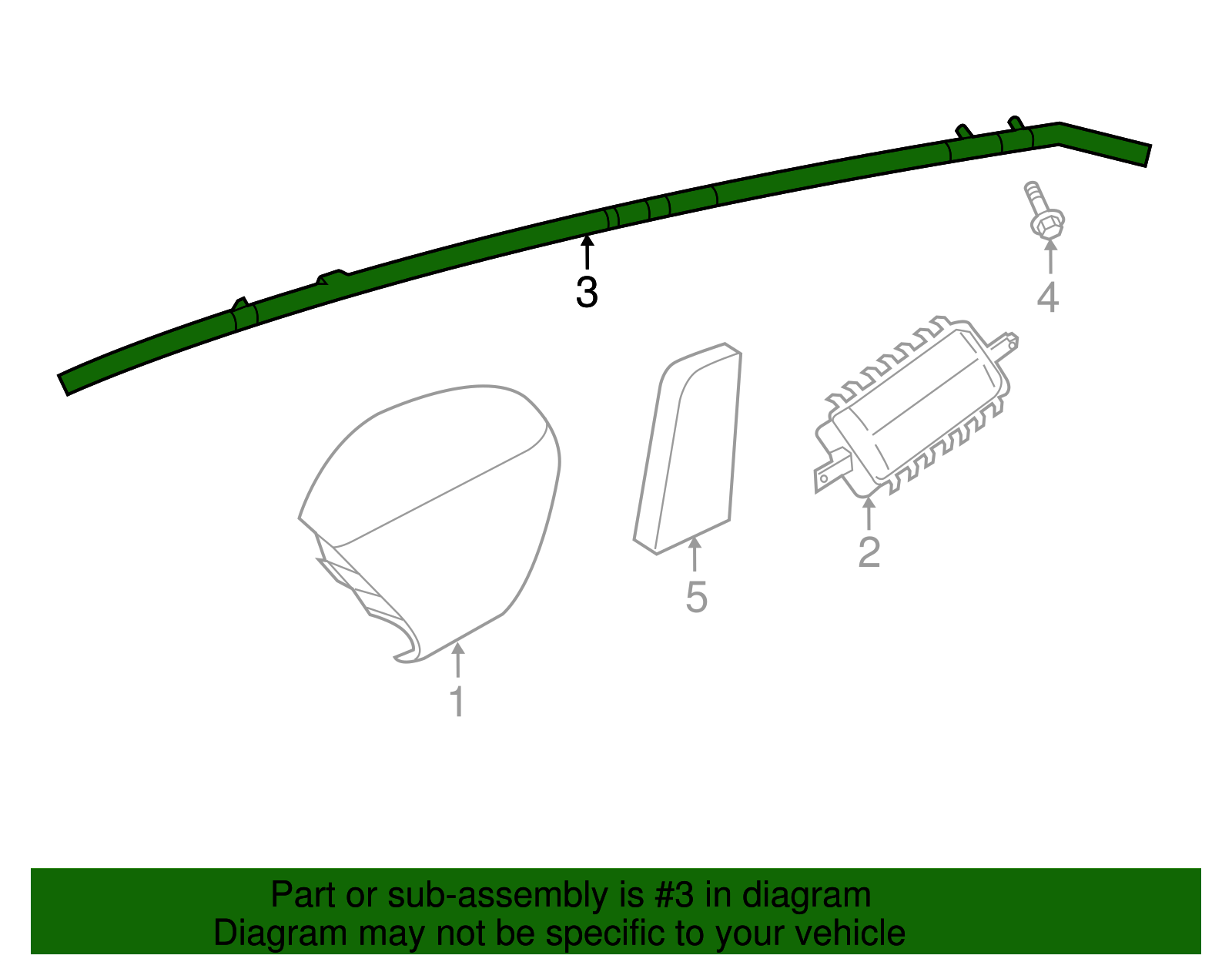 2014-2020 Nissan Pathfinder Head Air Bag 985P0-9PF9A | Nissan Parts Central