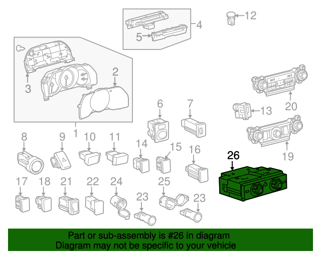 Genuine Toyota Seat Switch part# 84752-35010 for 2014-2024 Toyota ...
