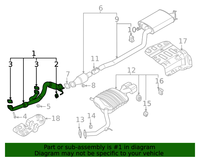 2020-2022 Hyundai Palisade Front Pipe 28610-C6100 | OEM Parts Online
