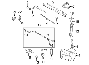 DMC500010 - Windshield Washer Pump 2005-2009 Land Rover ...