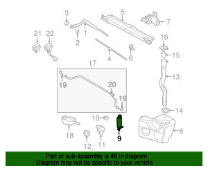 DMC500010 - Windshield Washer Pump 2005-2009 Land Rover ...