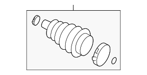 2007-2017 GM Front Wheel Half-Shaft Constant Velocity (CV) Boot Kit ...