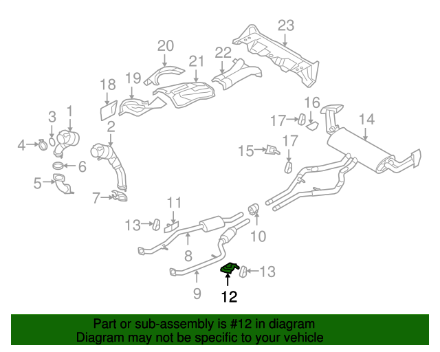 Genuine BMW 18-20-7-558-658 | Center Muffler Hanger | FREE Shipping on ...