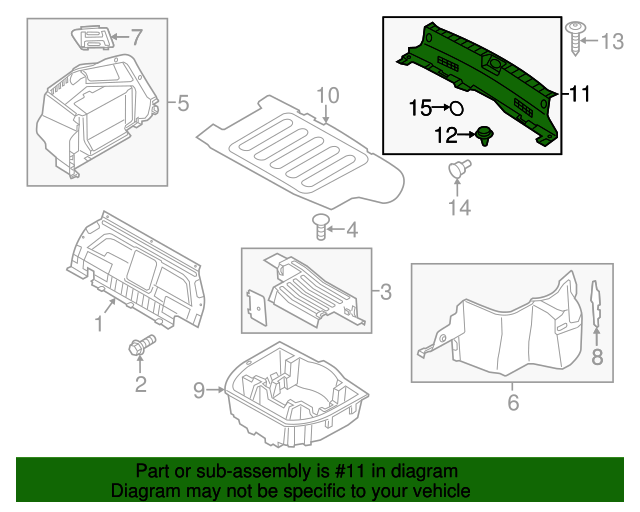 2011-2016 Kia Optima OEM NEW 2011-2016 Kia Optima Trunk Compartment ...
