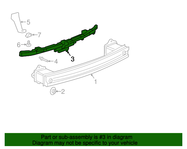 2016-2020 Buick Envision Rear Bumper Fascia Center Bracket 22915583 GM ...