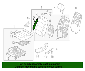 2017-2018 Kia Seat Back Pad 88350 B0010 | QuirkParts