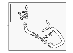 3QF-122-051-G - Radiator Coolant Hose 2018-2023 Volkswagen ...