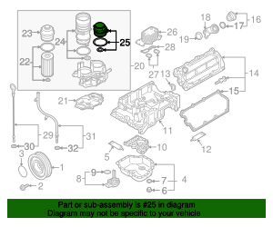 2009-2010 Volkswagen Touareg Fuel Water Separator Filter 7L6-127-434-C ...
