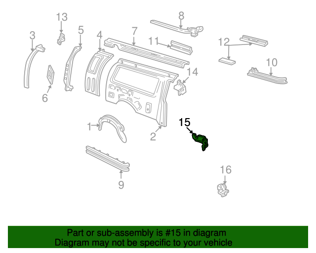 F2UZ-15278D72-A - Quarter Panel Filler Panel - 1992-2014 Ford | Lasco ...